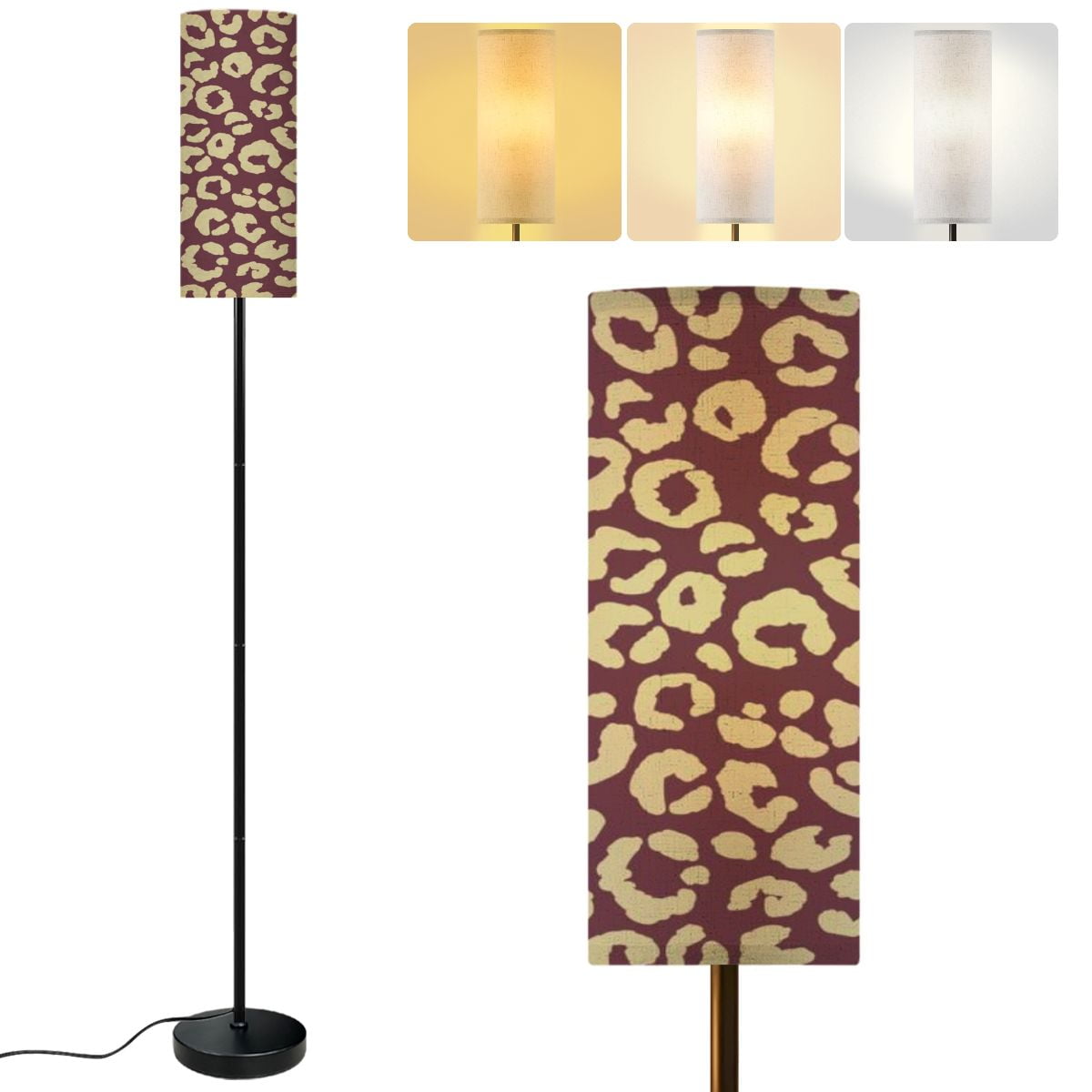 Modern Standing Floor Lamp Abstract modern leopard seamless Animals ...