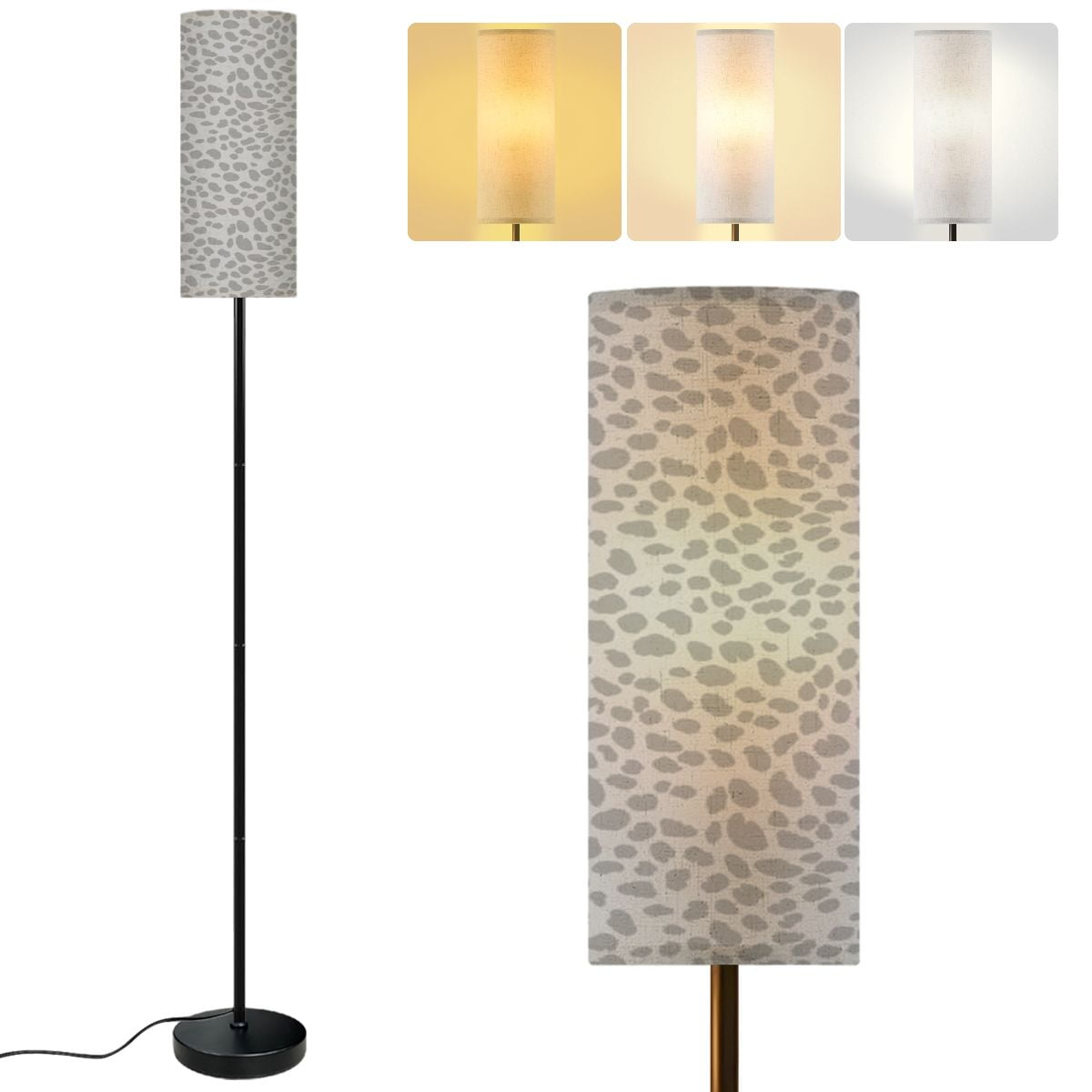 Modern Standing Floor Lamp Abstract modern leopard seamless Trendy ...