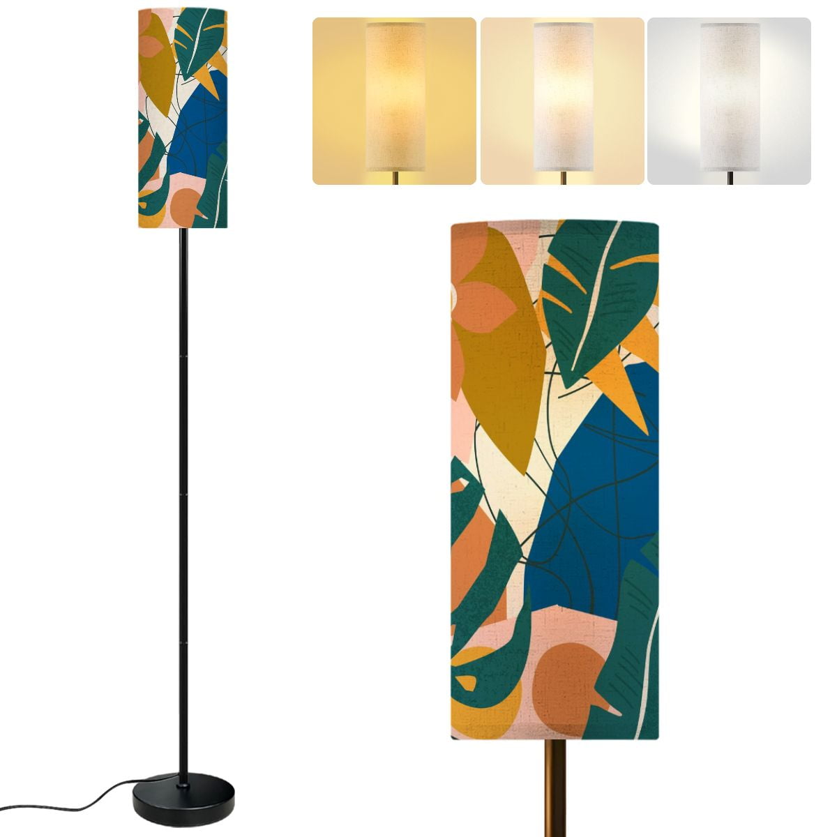 Modern Standing Floor Lamp Abstract modern tropical paradise collage ...