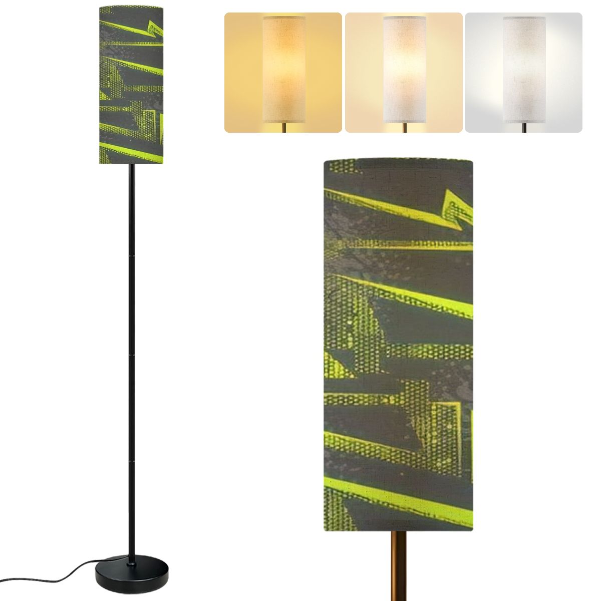 Modern Standing Floor Lamp Abstract seamless geometric line arrow ...