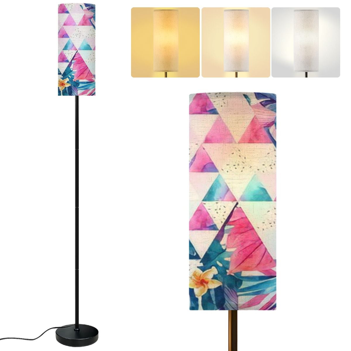 Modern Standing Floor Lamp Abstract tropical summer design seamless ...