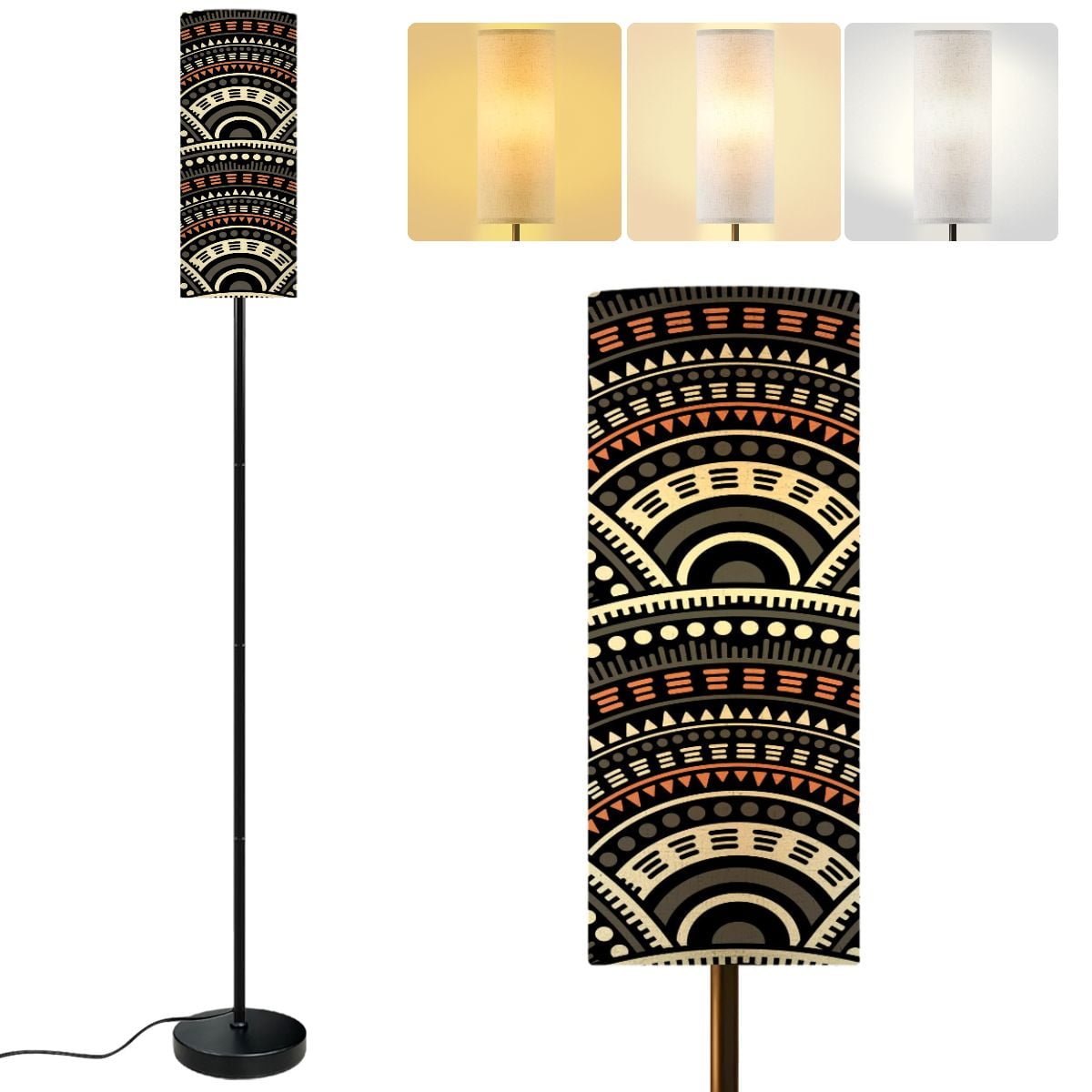 Modern Standing Floor Lamp African overlapping circles tile design ...
