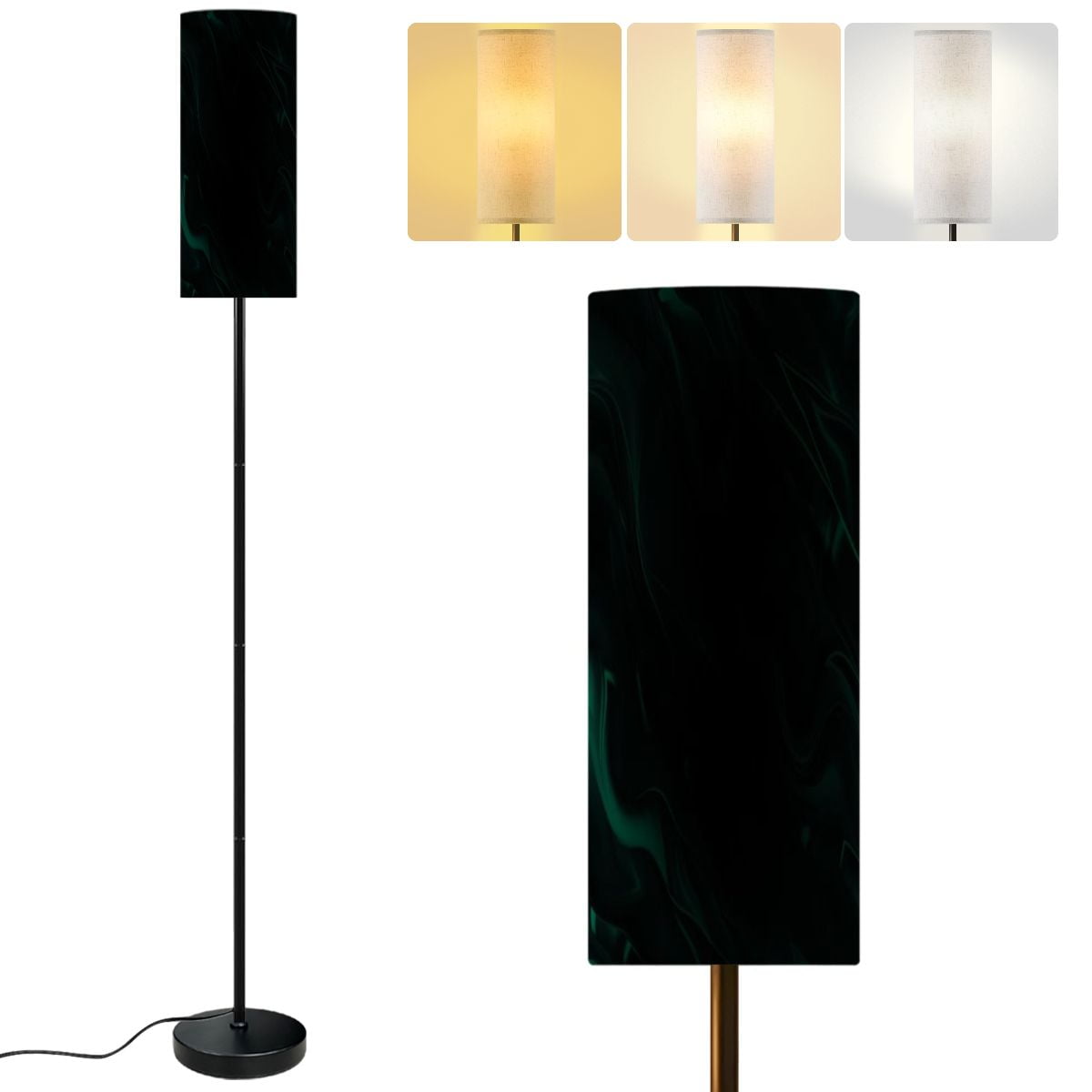 Modern Standing Floor Lamp Amazing abstract dark green texture 3d ...