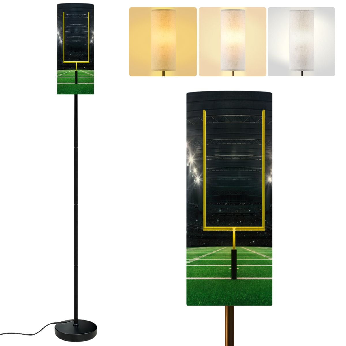 Modern Standing Floor Lamp American football stadium yellow goal posts ...