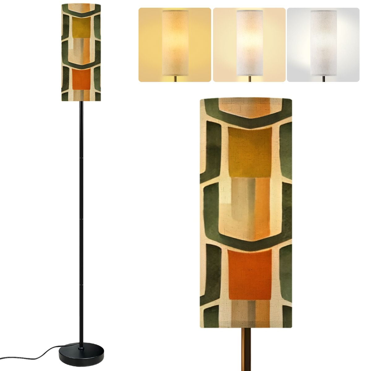 Modern Standing Floor Lamp Art Deco style design geometric seamless ...