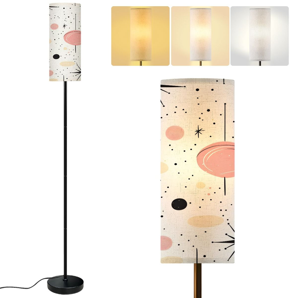 Modern Standing Floor Lamp Atomic Starbursts Mid Century Modern Sputnik ...