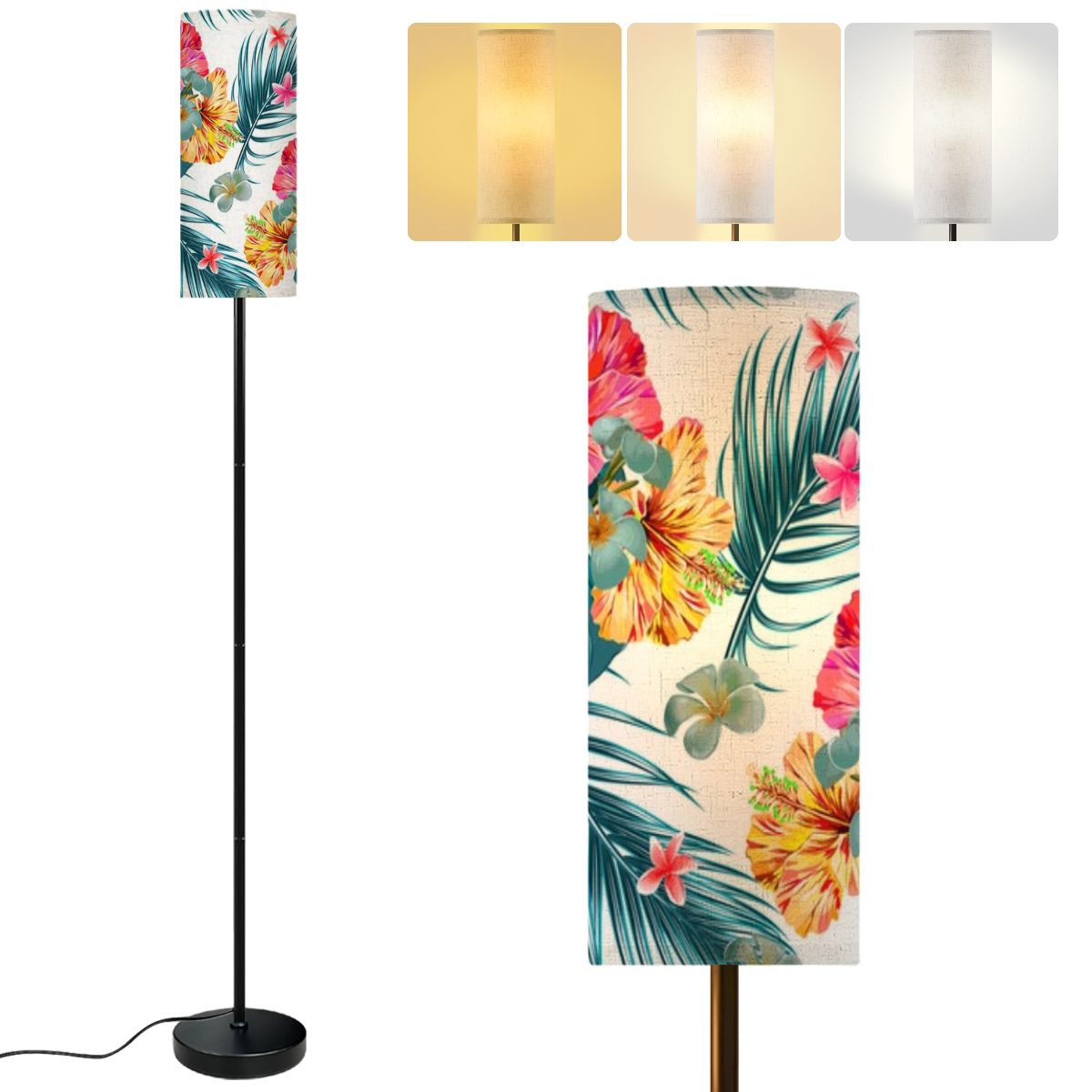 Modern Standing Floor Lamp Beautiful seamless floral spring summer ...