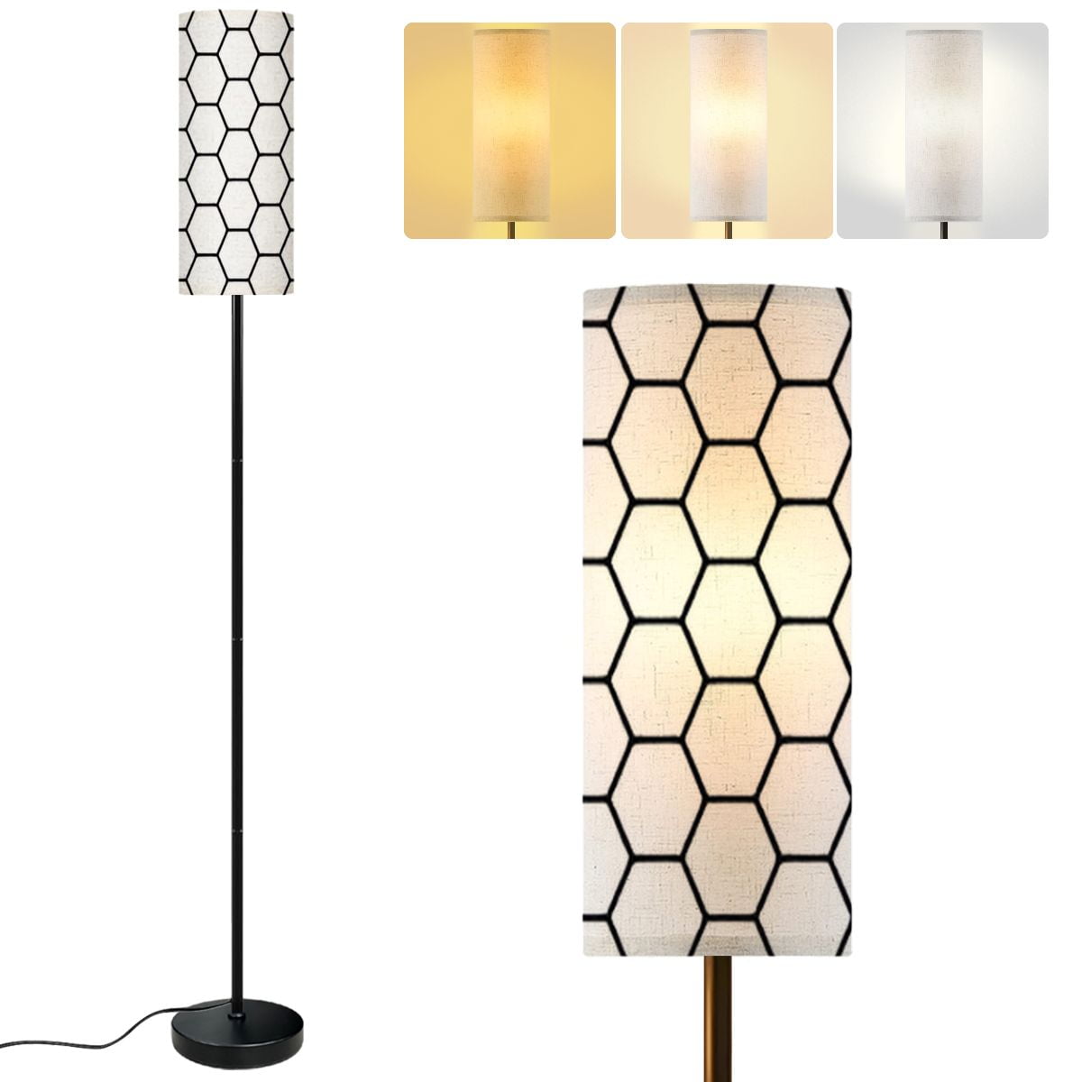 Modern Standing Floor Lamp Bee honeycomb seamless art honey texture ...