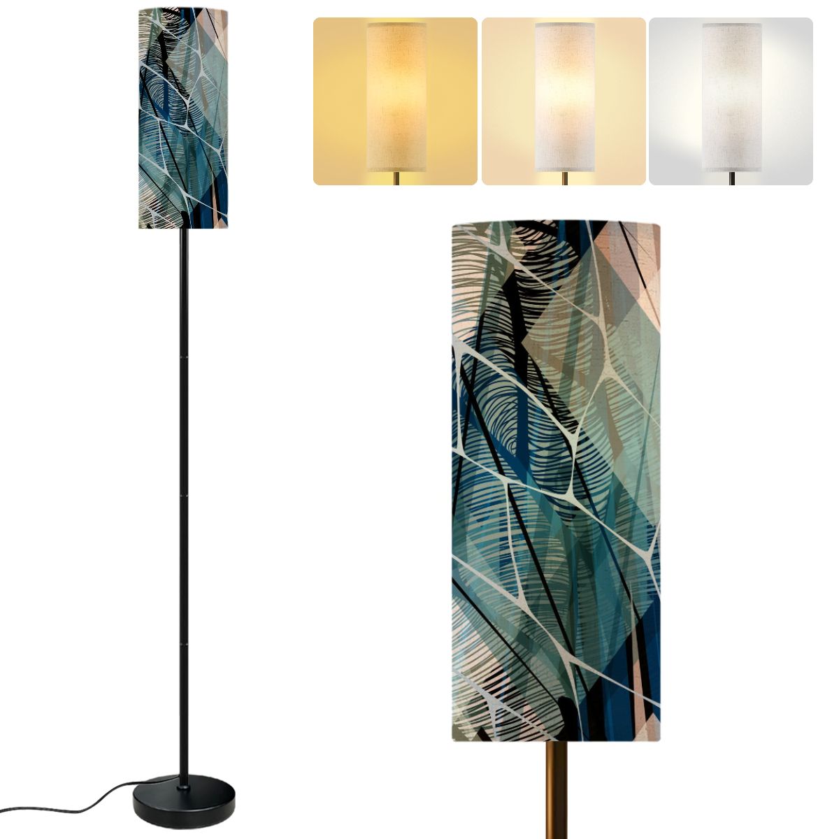 Modern Standing Floor Lamp Blue brown seamless texture mosaic effect ...
