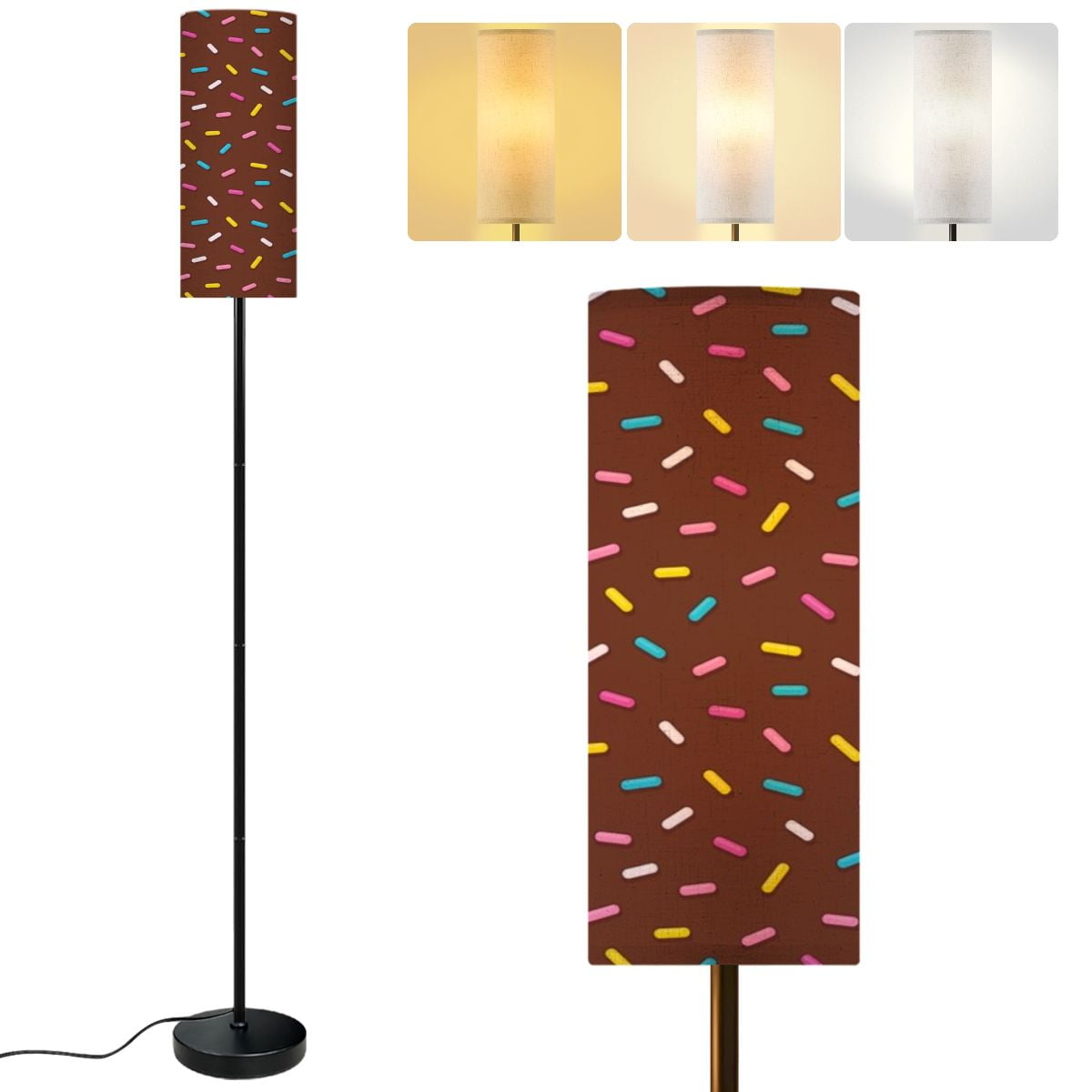 Modern Standing Floor Lamp Bright sugar sprinkles seamless pattern ...