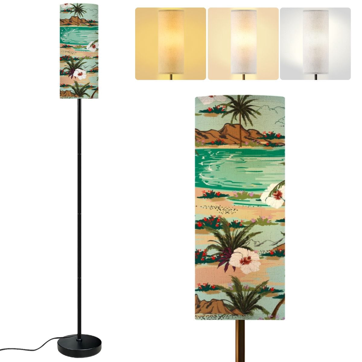 Modern Standing Floor Lamp Bright summer hawaii seamless island ...