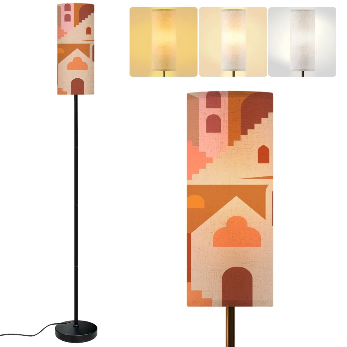 Modern Standing Floor Lamp Contemporary aesthetic flat geometry ...