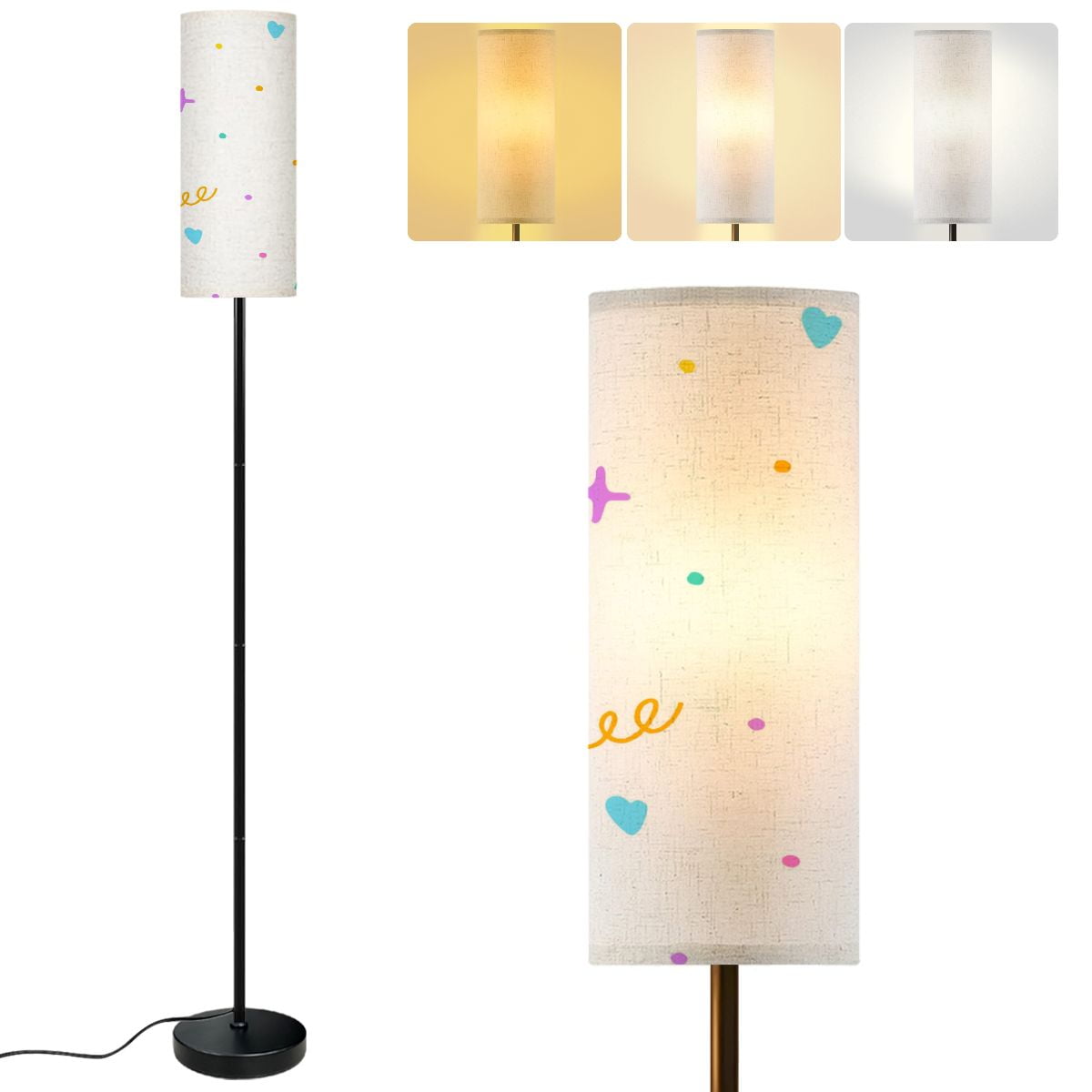 Modern Standing Floor Lamp Cute Confetti Sprinkle Sparkle Shine Small ...
