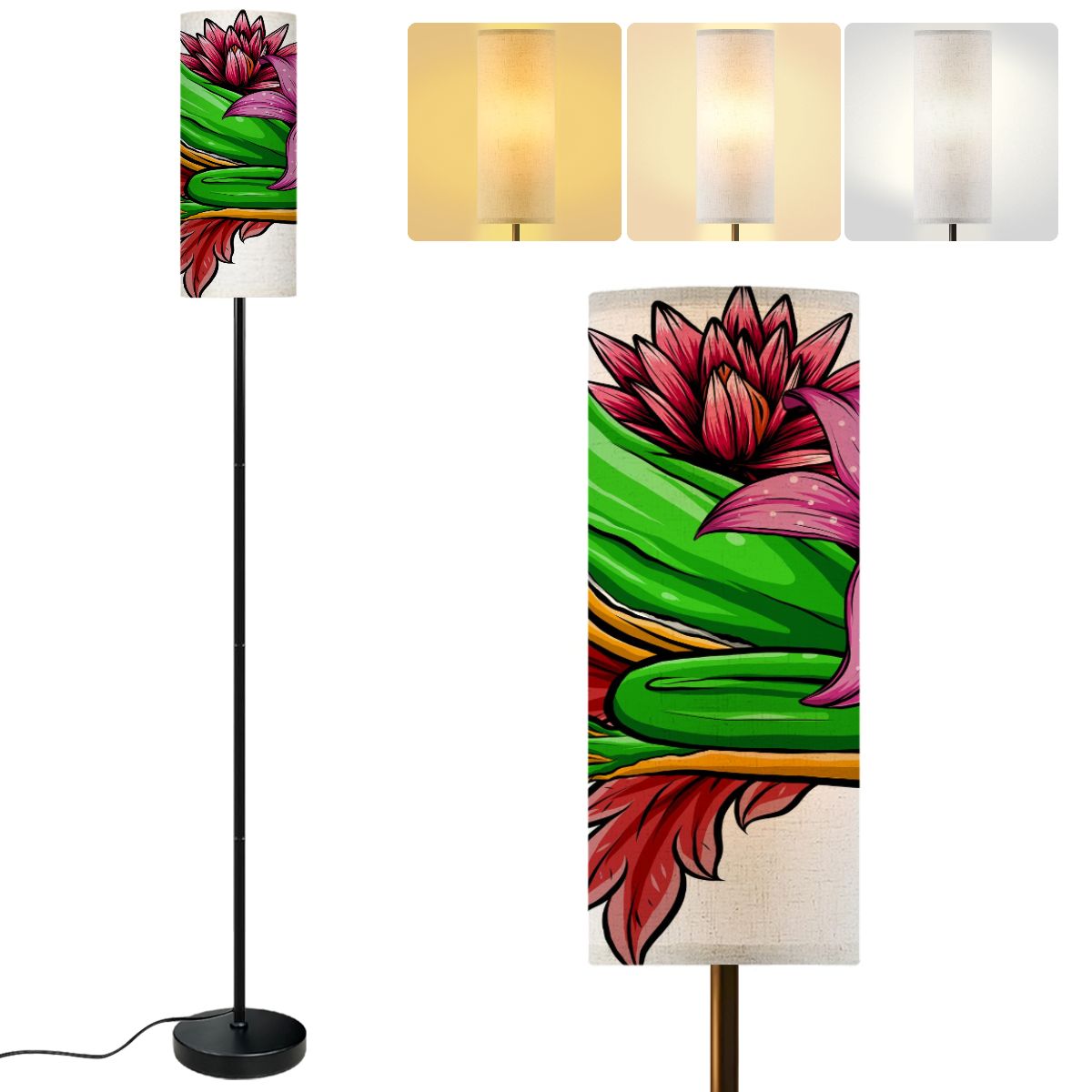 Modern Standing Floor Lamp Cute frog cartoon Cartoon frog sitting ...