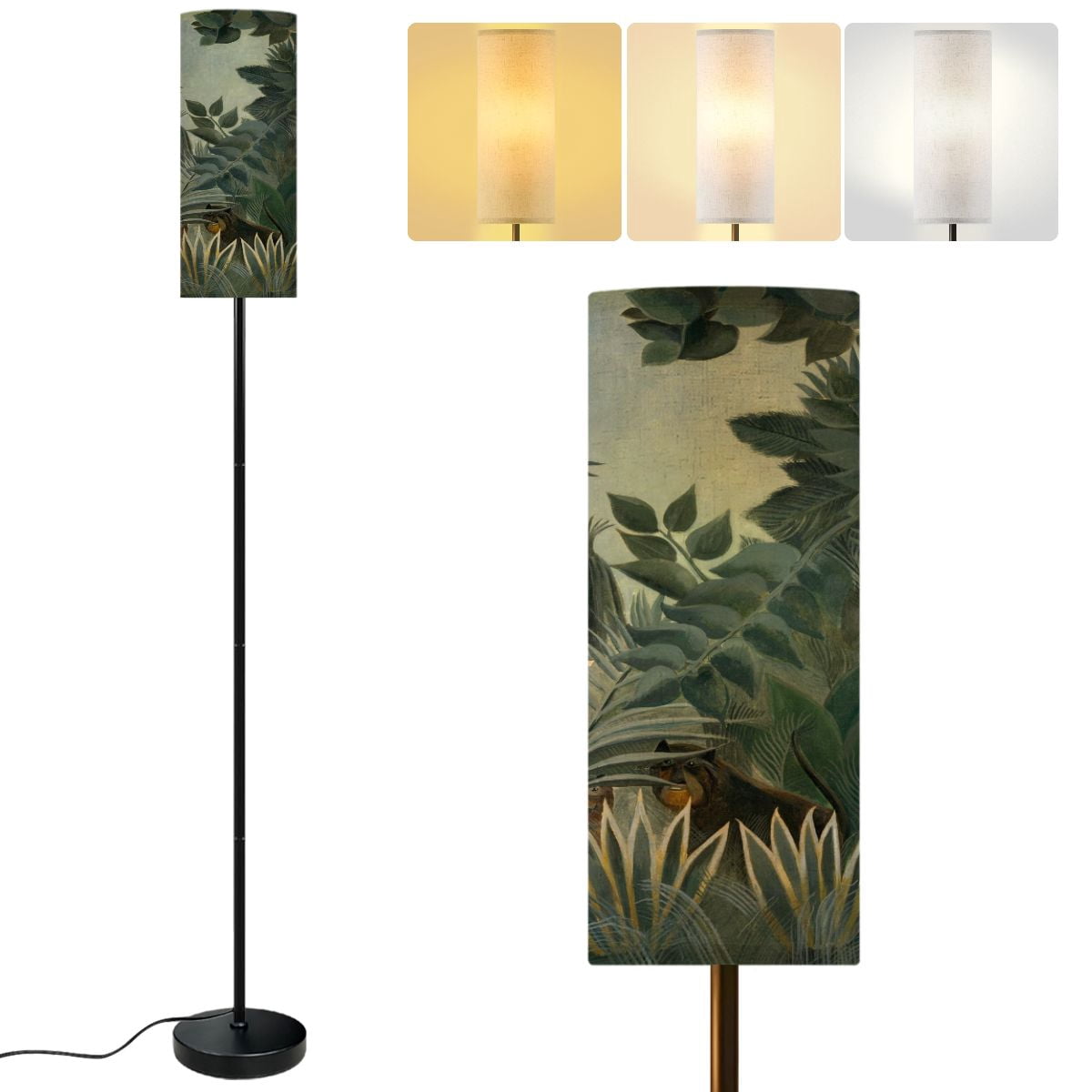 Modern Standing Floor Lamp Equatorial Jungle by Henri Rousseau 1909 ...