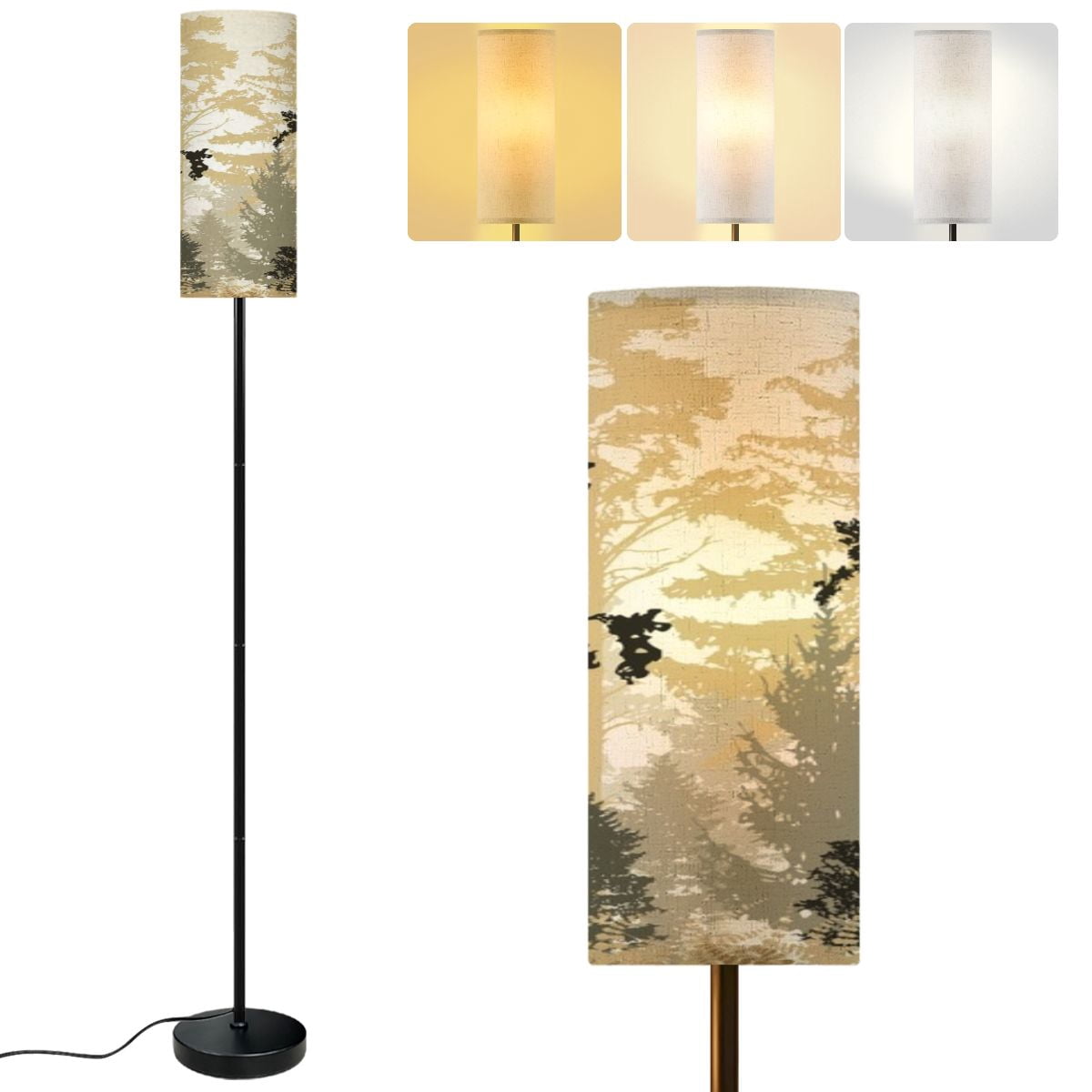 Modern Standing Floor Lamp Forest landscape day pine forest daylight ...