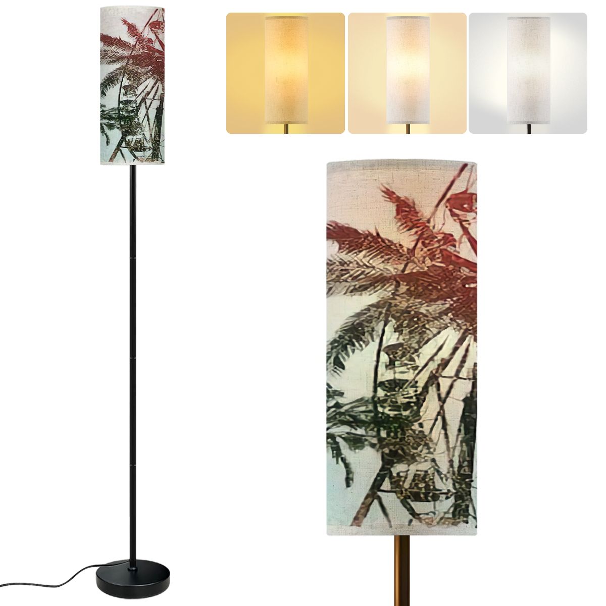 Modern Standing Floor Lamp Fun fair palm tree print for graphic other ...