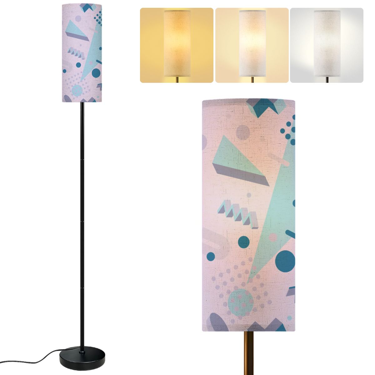 Modern Standing Floor Lamp Geometric 80s style Isometric geometric ...