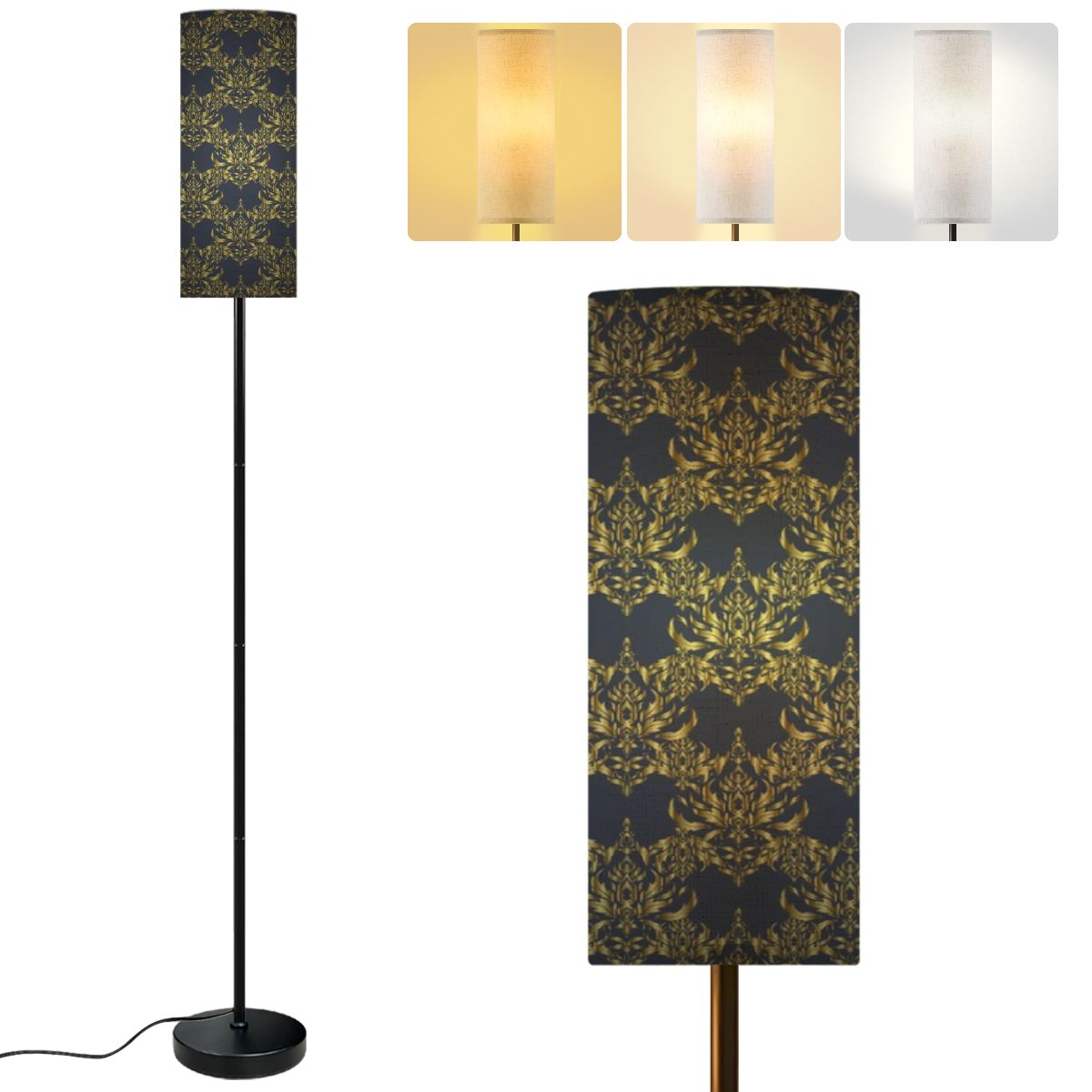 Modern Standing Floor Lamp Golden texture gray seamless pattern gold ...