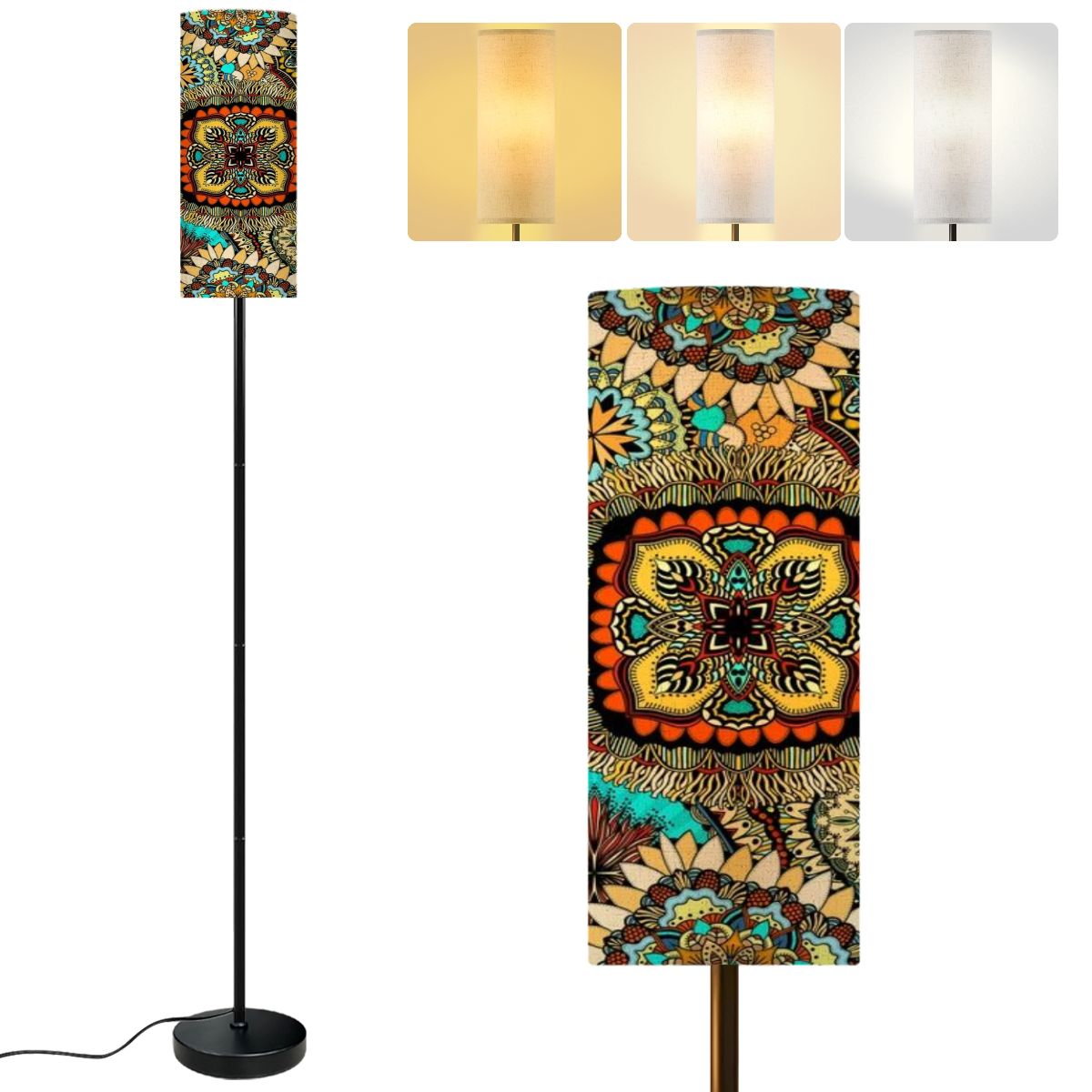 Modern Standing Floor Lamp Gorgeous complex seamless abstract hand ...