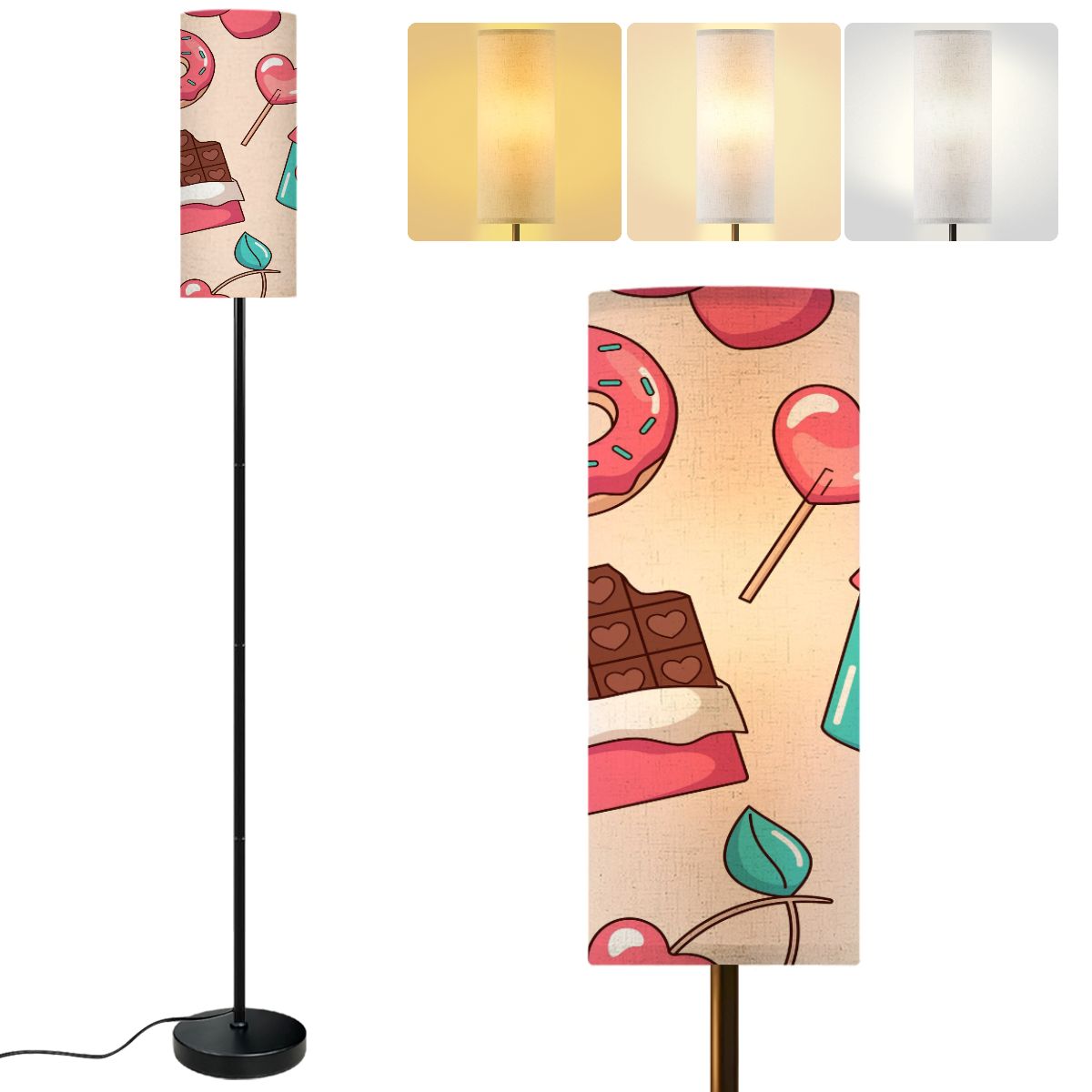 Modern Standing Floor Lamp Heart shaped desserts sweet fast food hearts ...