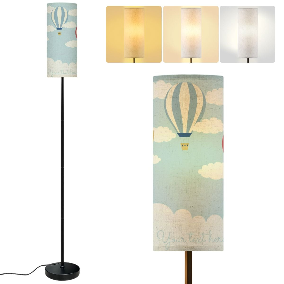Modern Standing Floor Lamp Hot air balloon Cute babies children ...