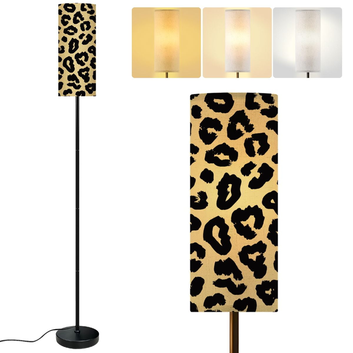 Modern Standing Floor Lamp Leopard print seamless Animal skin texture ...