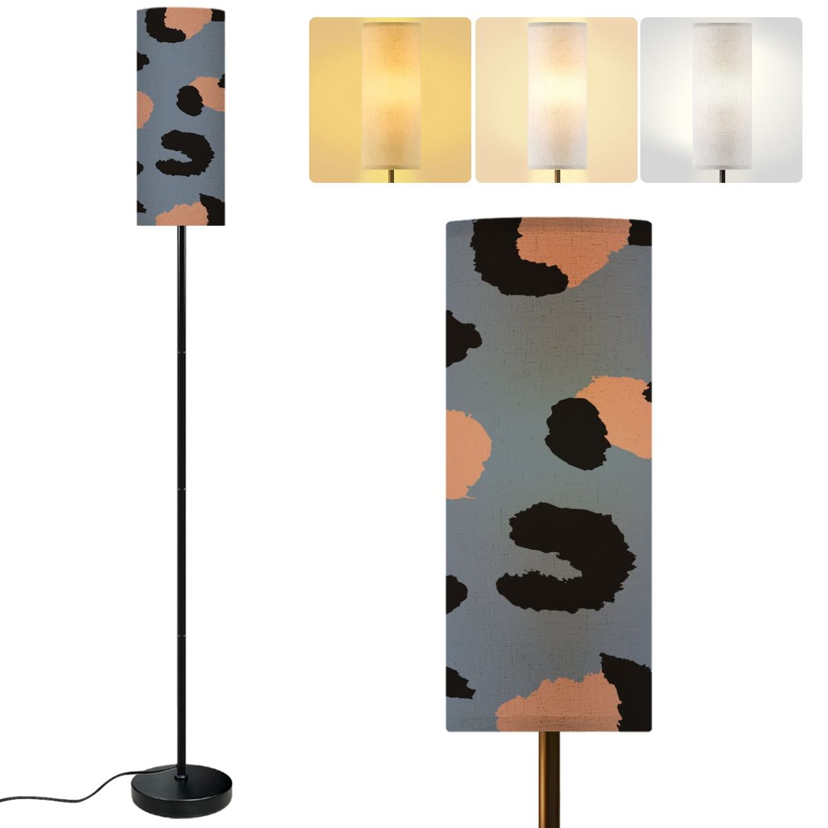 Modern Standing Floor Lamp Leopard seamless pattern Animal print ...