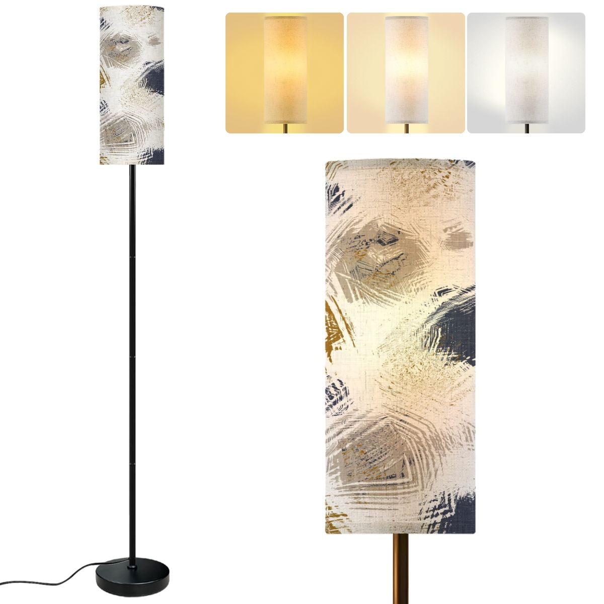 Modern Standing Floor Lamp Masculine geometric glitch seamless pattern ...