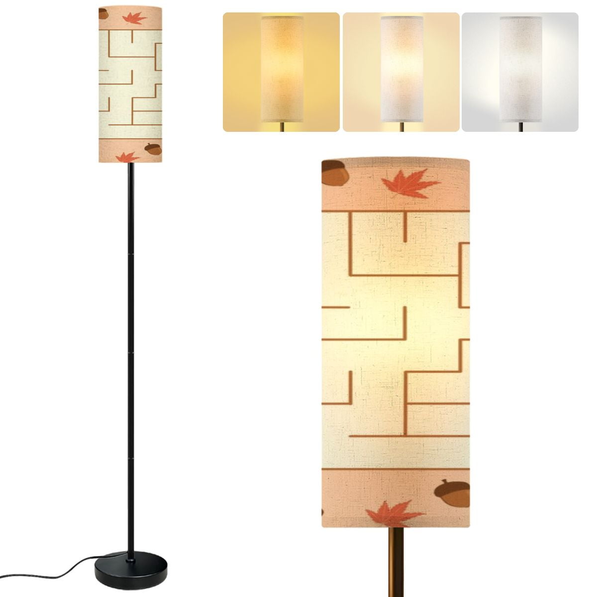 Modern Standing Floor Lamp Maze puzzle game for children cute hedgehog ...