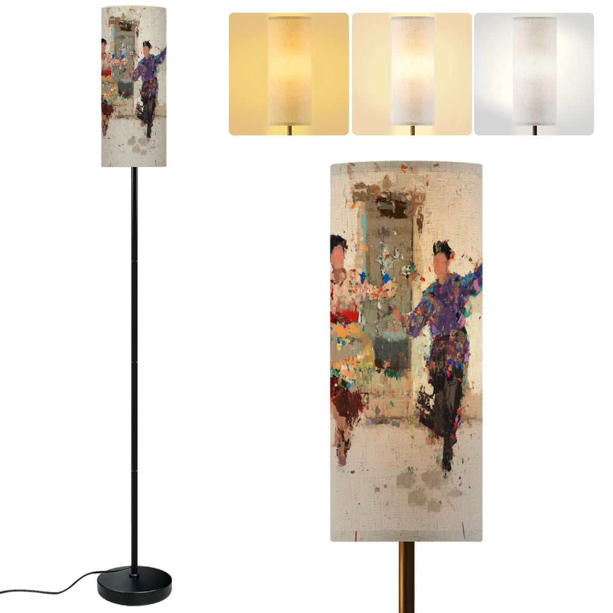 Modern Standing Floor Lamp Mexican Dance Traditional Attire Festive ...