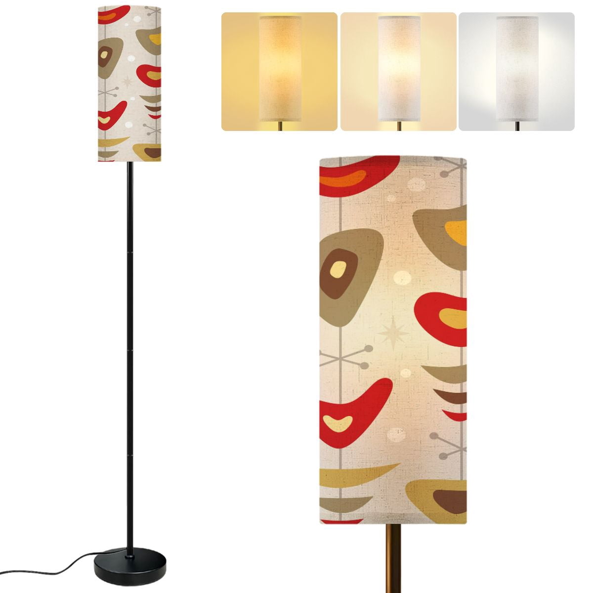 Modern Standing Floor Lamp Mid century modern art Abstract geometric ...