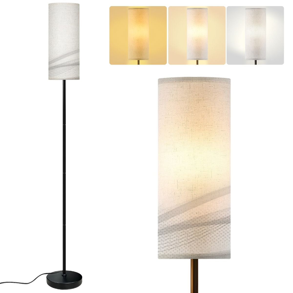 Modern Standing Floor Lamp Modern abstract stream speed wave dotted ...