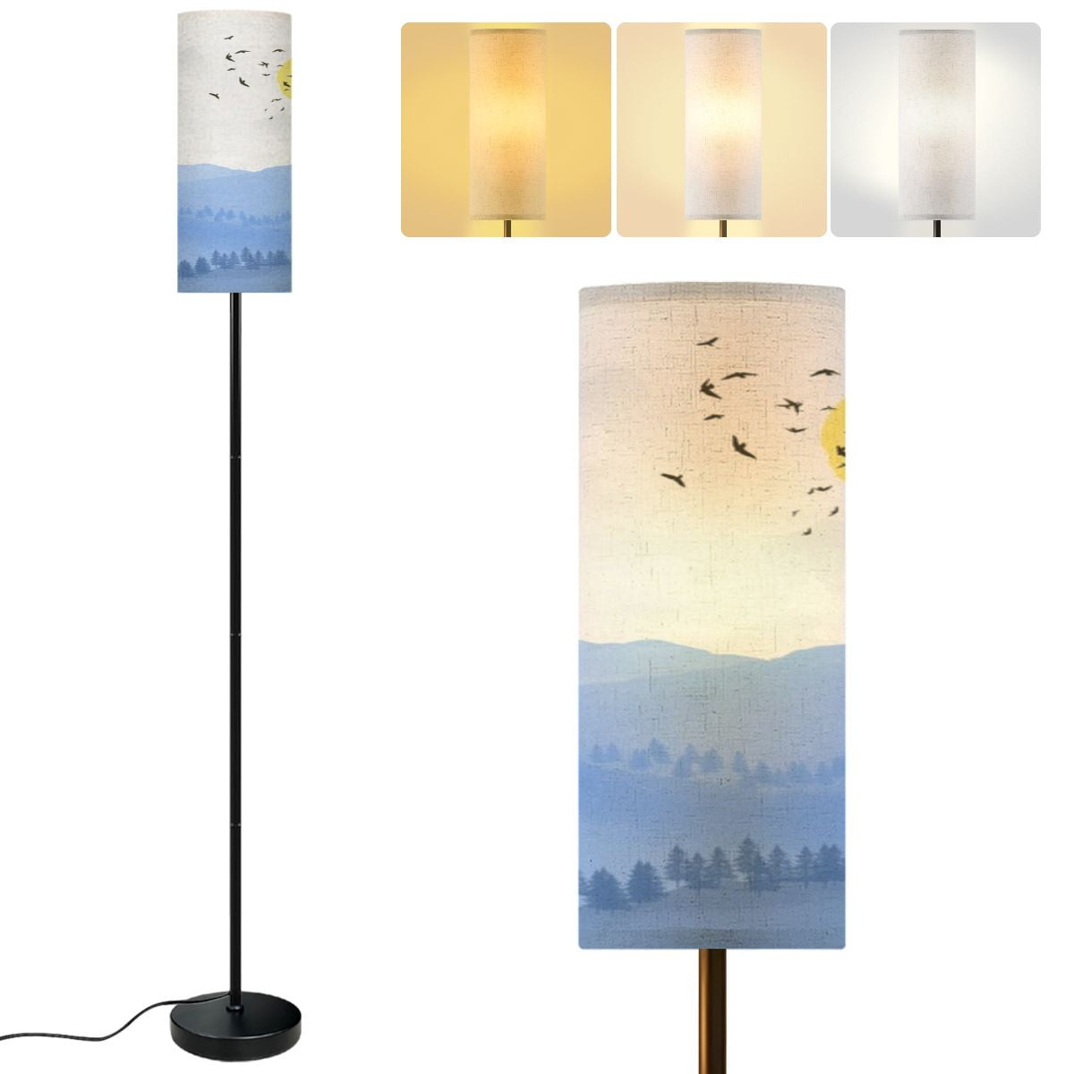 Modern Standing Floor Lamp Mountain view landscape design Panoramic ...
