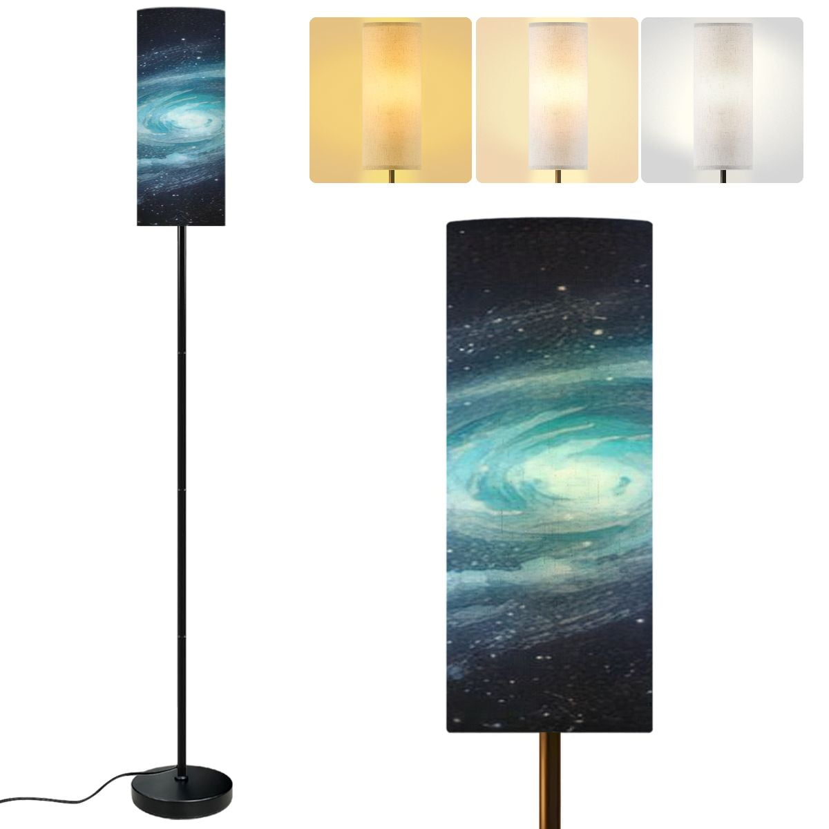Modern Standing Floor Lamp Outer space Galaxy Watercolor cosmic ...