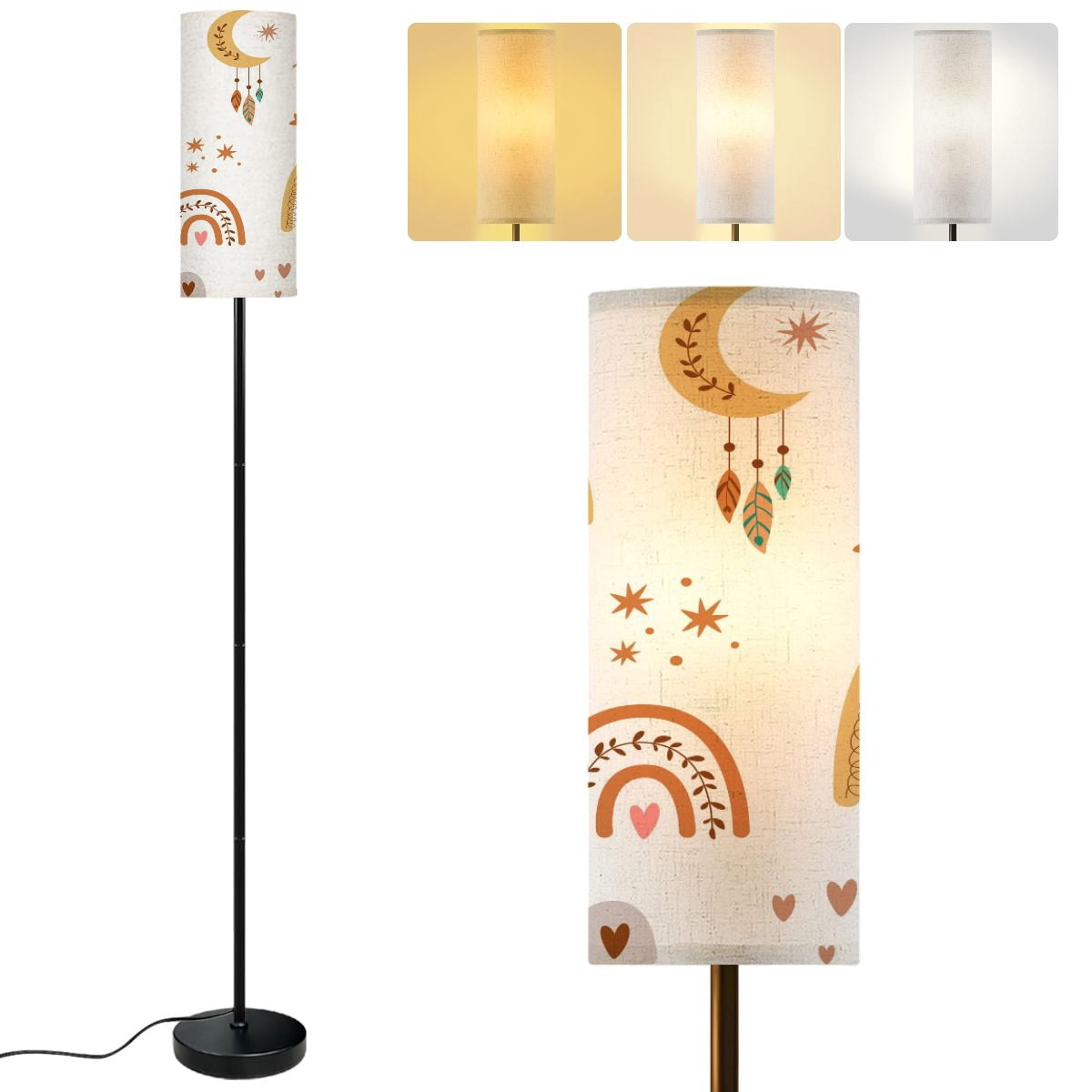 Modern Standing Floor Lamp Rainbow pattern Children boho rainbow ...