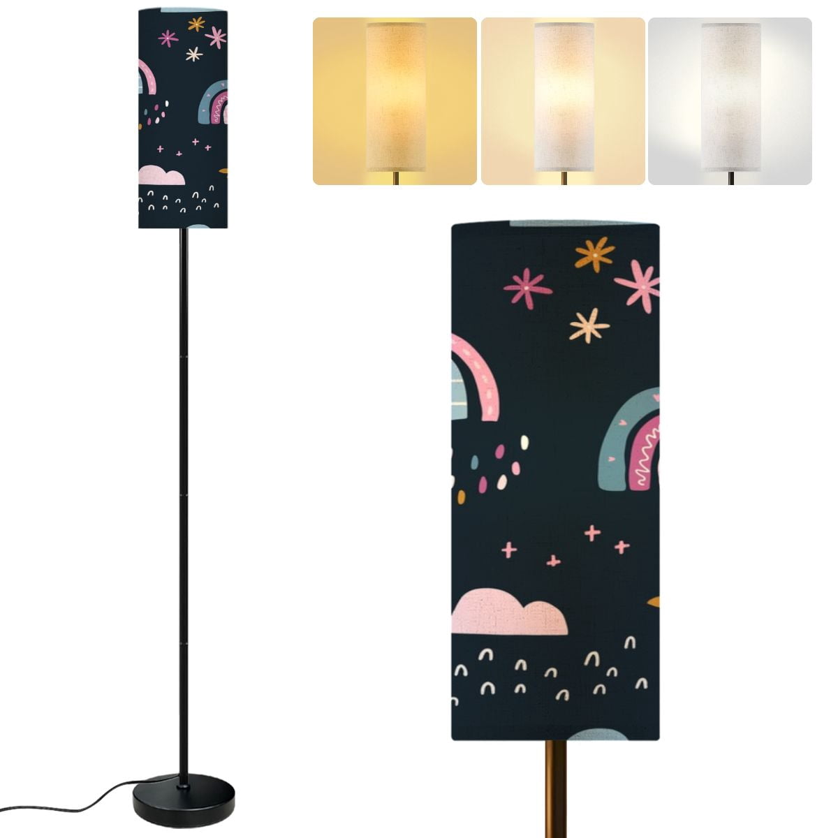 Modern Standing Floor Lamp Rainbow rain seamless Summer nursery ...