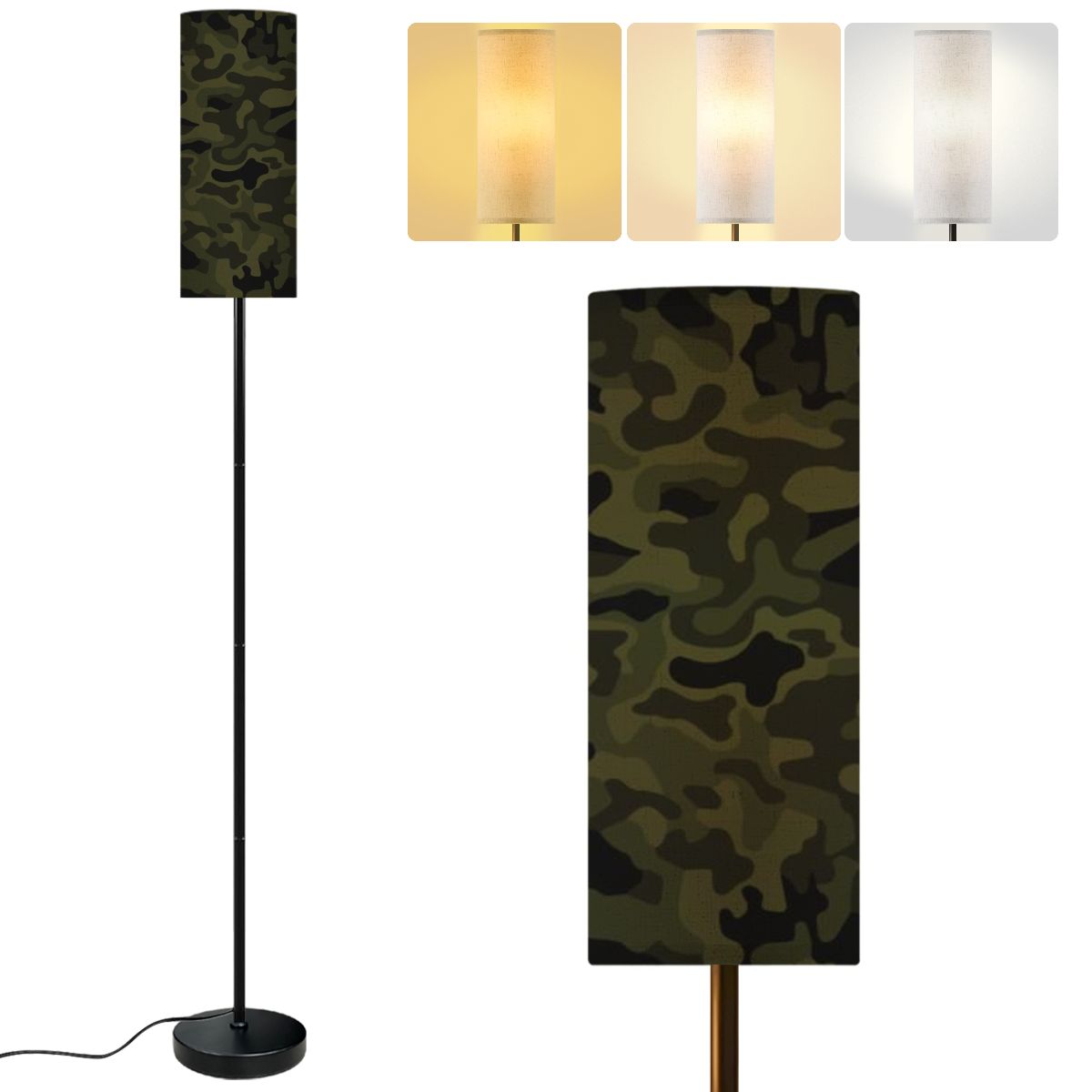Modern Standing Floor Lamp Seamless Abstract military hunting ...