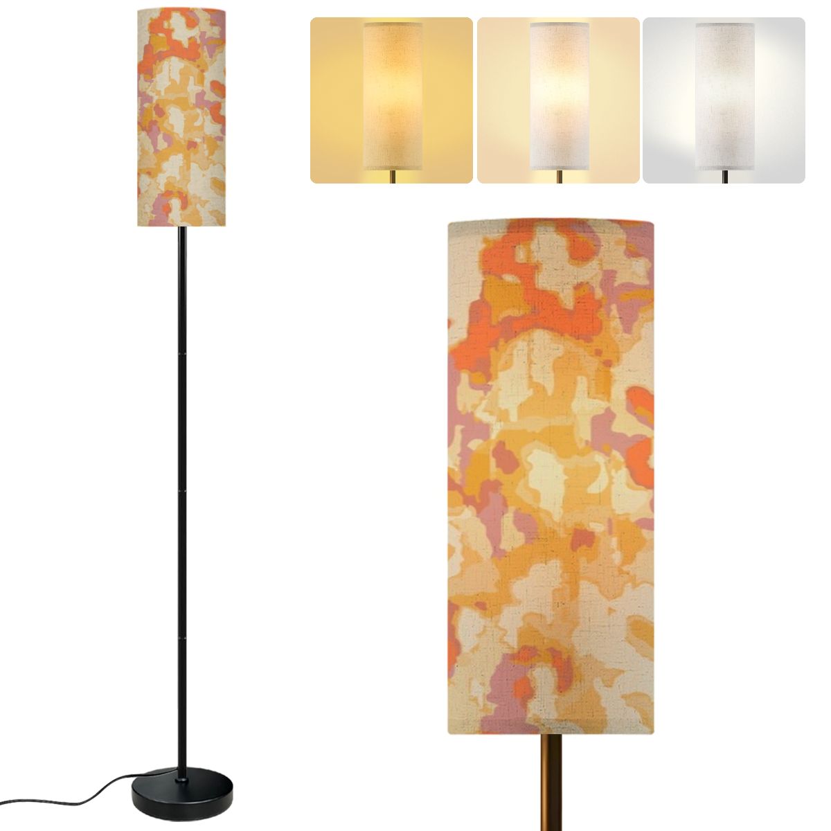Modern Standing Floor Lamp Seamless Hand Painting Abstract Liquify ...