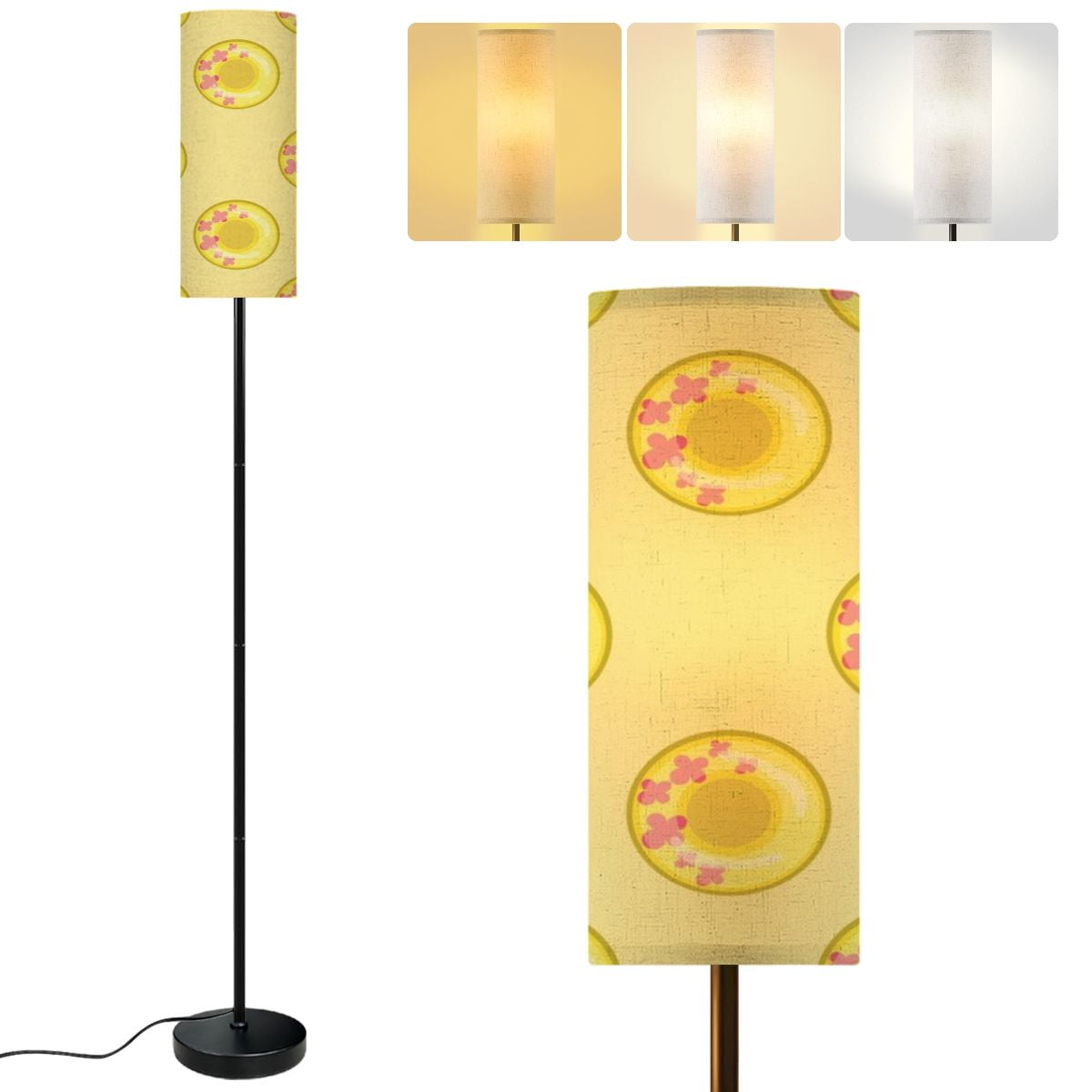 Modern Standing Floor Lamp Seamless Pattern yellow Inflatable Pool ...