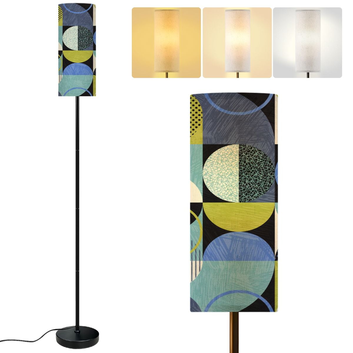 Modern Standing Floor Lamp Seamless abstract geometric modern Retro ...