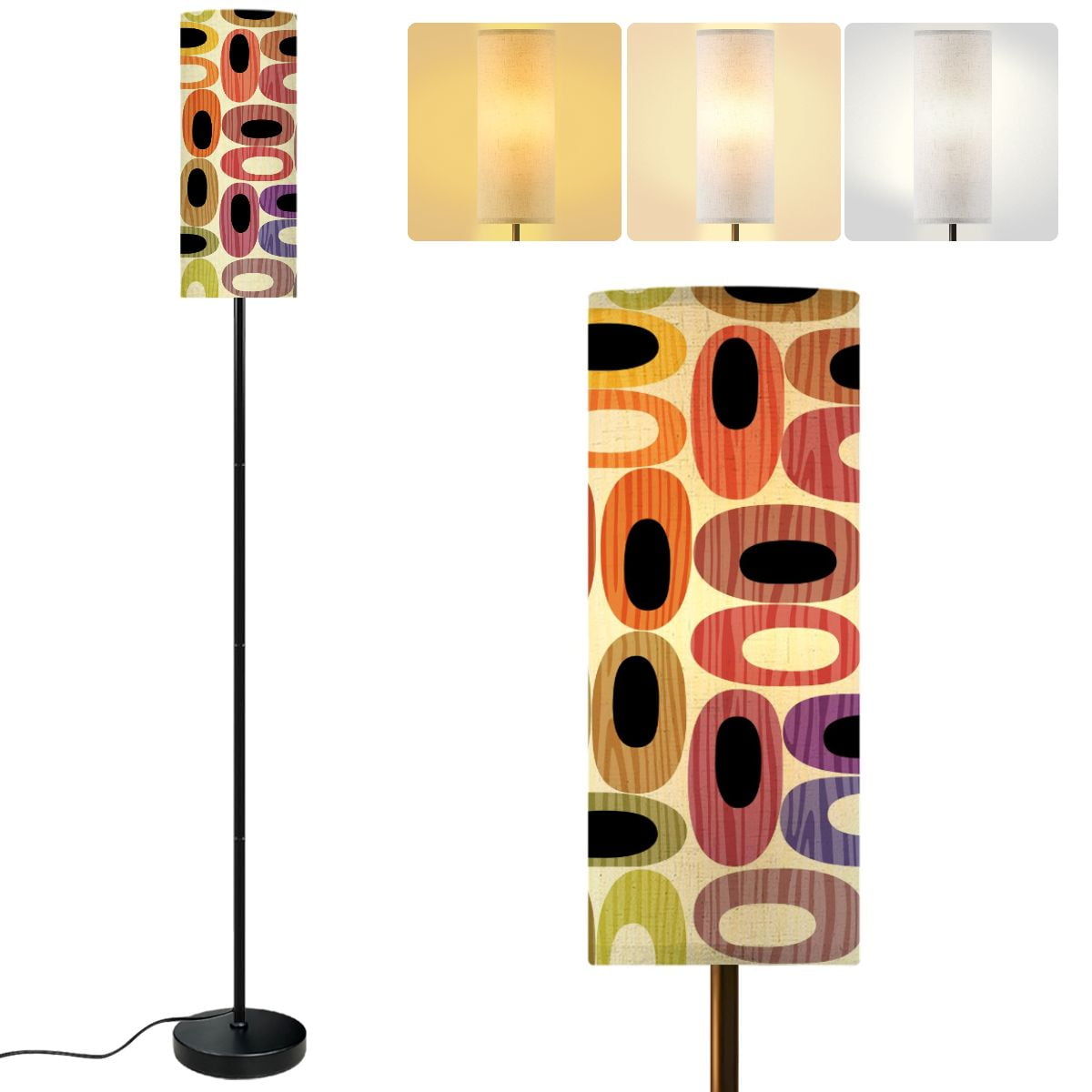 Modern Standing Floor Lamp Seamless abstract mid century modern pattern ...