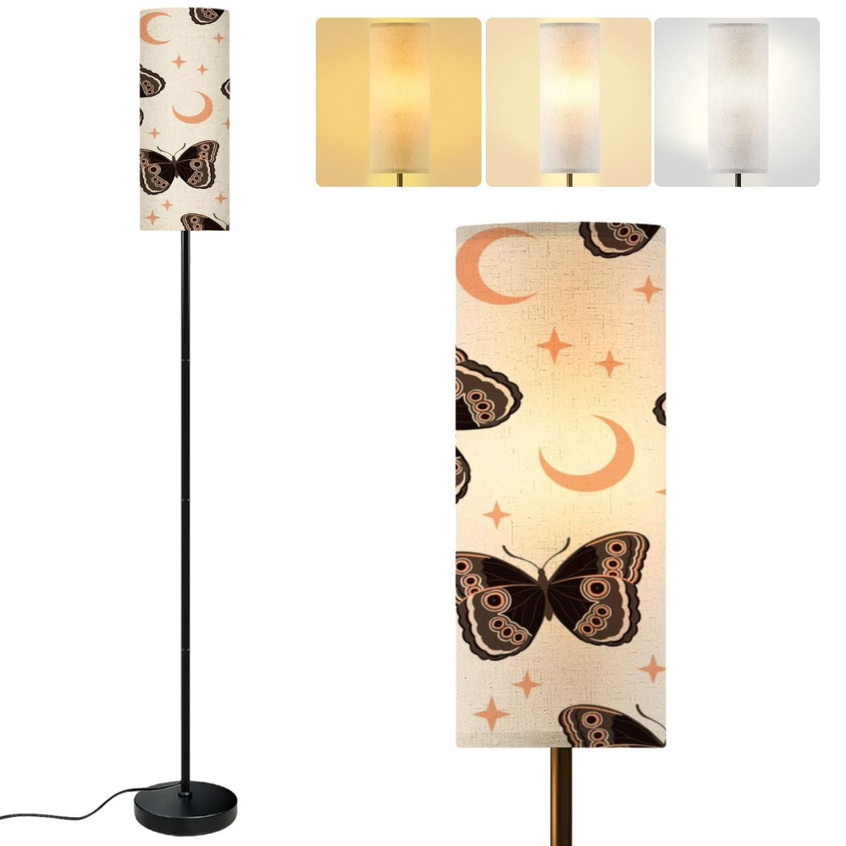 Modern Standing Floor Lamp Seamless butterfly Modern texture for print ...