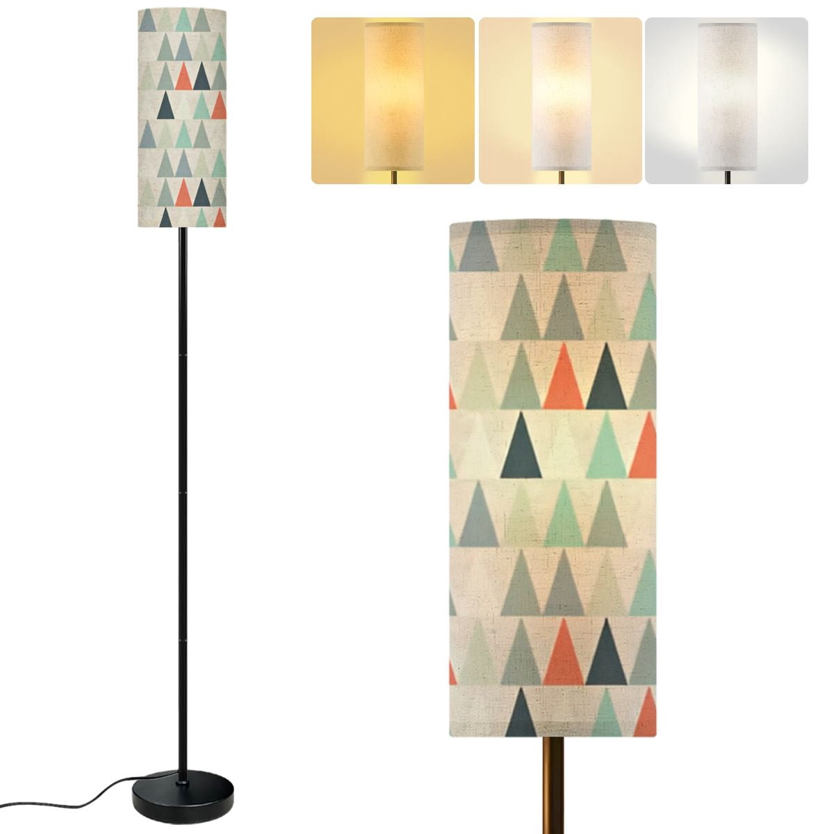 Modern Standing Floor Lamp Seamless geometric paper texture Winter fall ...