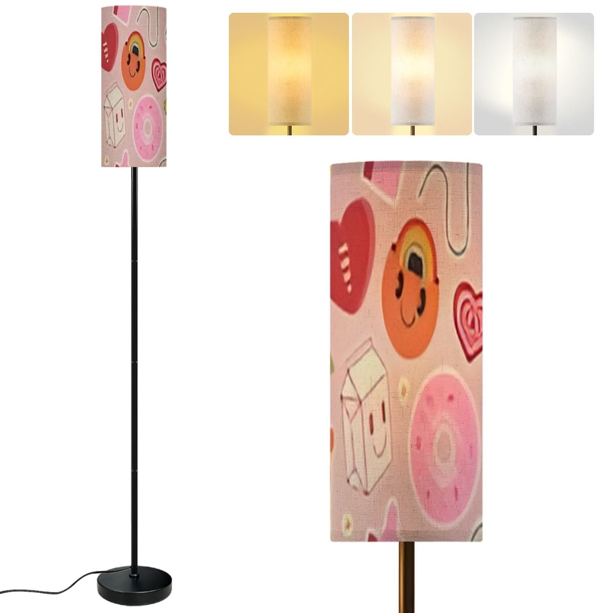 Modern Standing Floor Lamp Seamless geometric stickers patches labels ...