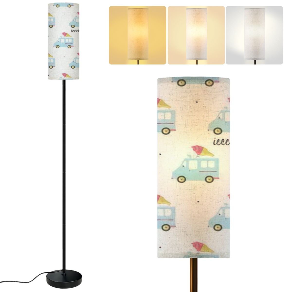 Modern Standing Floor Lamp Seamless icecream truck for children design ...