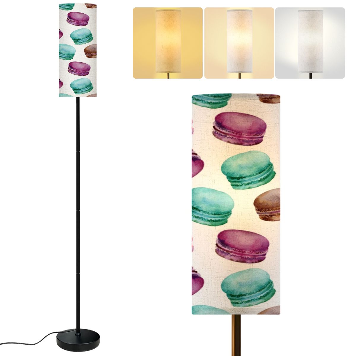 Modern Standing Floor Lamp Seamless pattern bright colored French ...