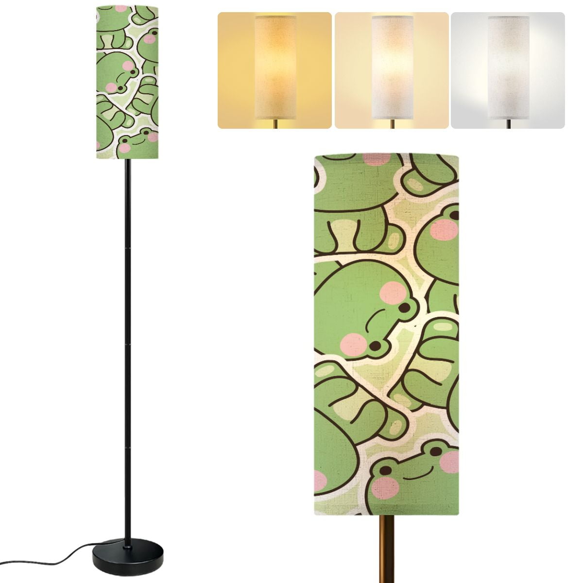 Modern Standing Floor Lamp Seamless pattern cute frog sitting Animal ...