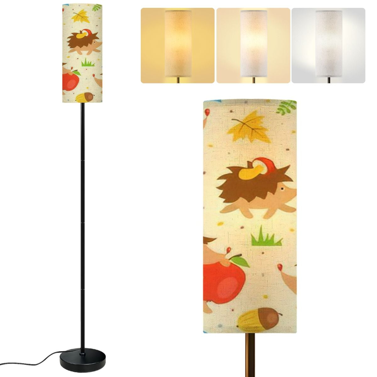 Modern Standing Floor Lamp Seamless simple cute hedgehogs cartoon ...