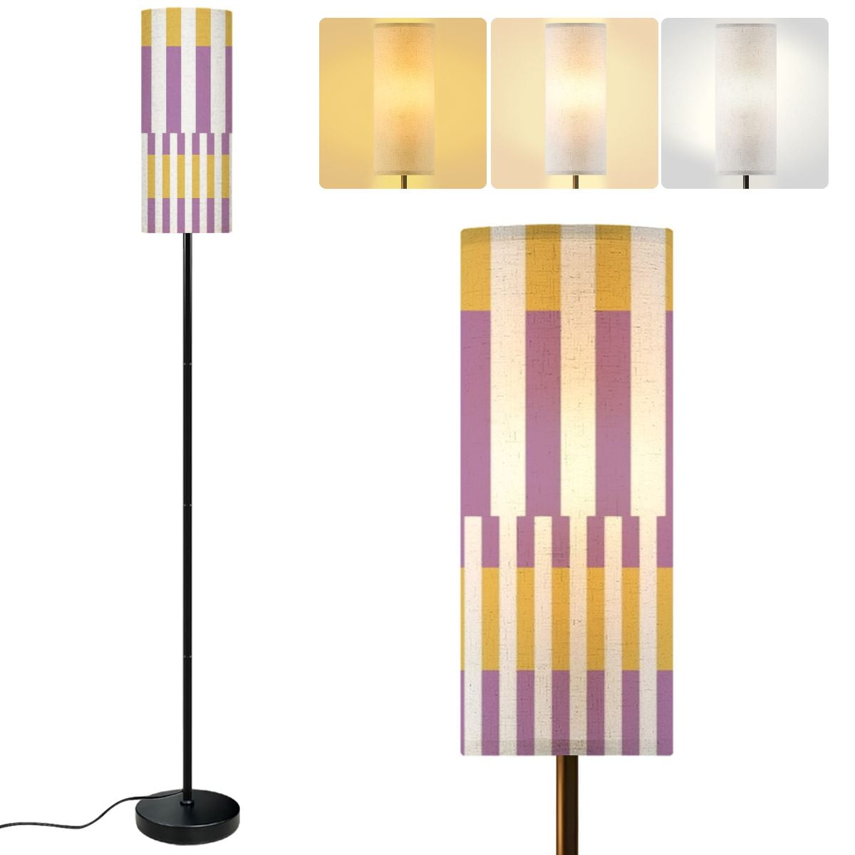 Modern Standing Floor Lamp Seamlesss Repeat Hand Drawn Checkerboard ...